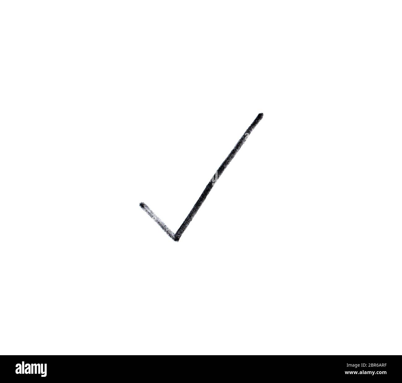 Hand painted sketch of tick made with black pencil Stock Photo - Alamy