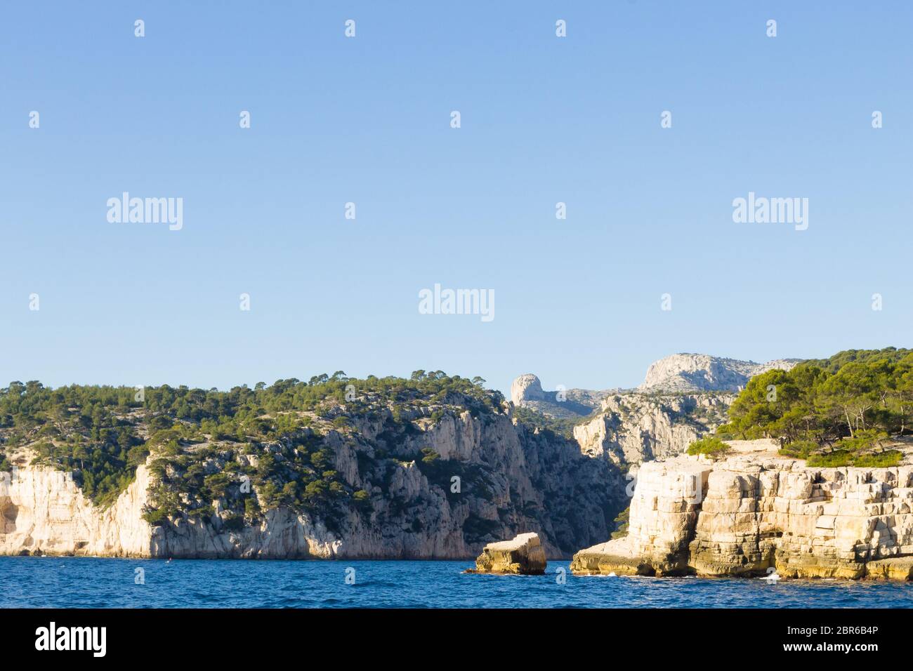 Beautiful nature of Calanques on the azure coast of France. Calanques ...