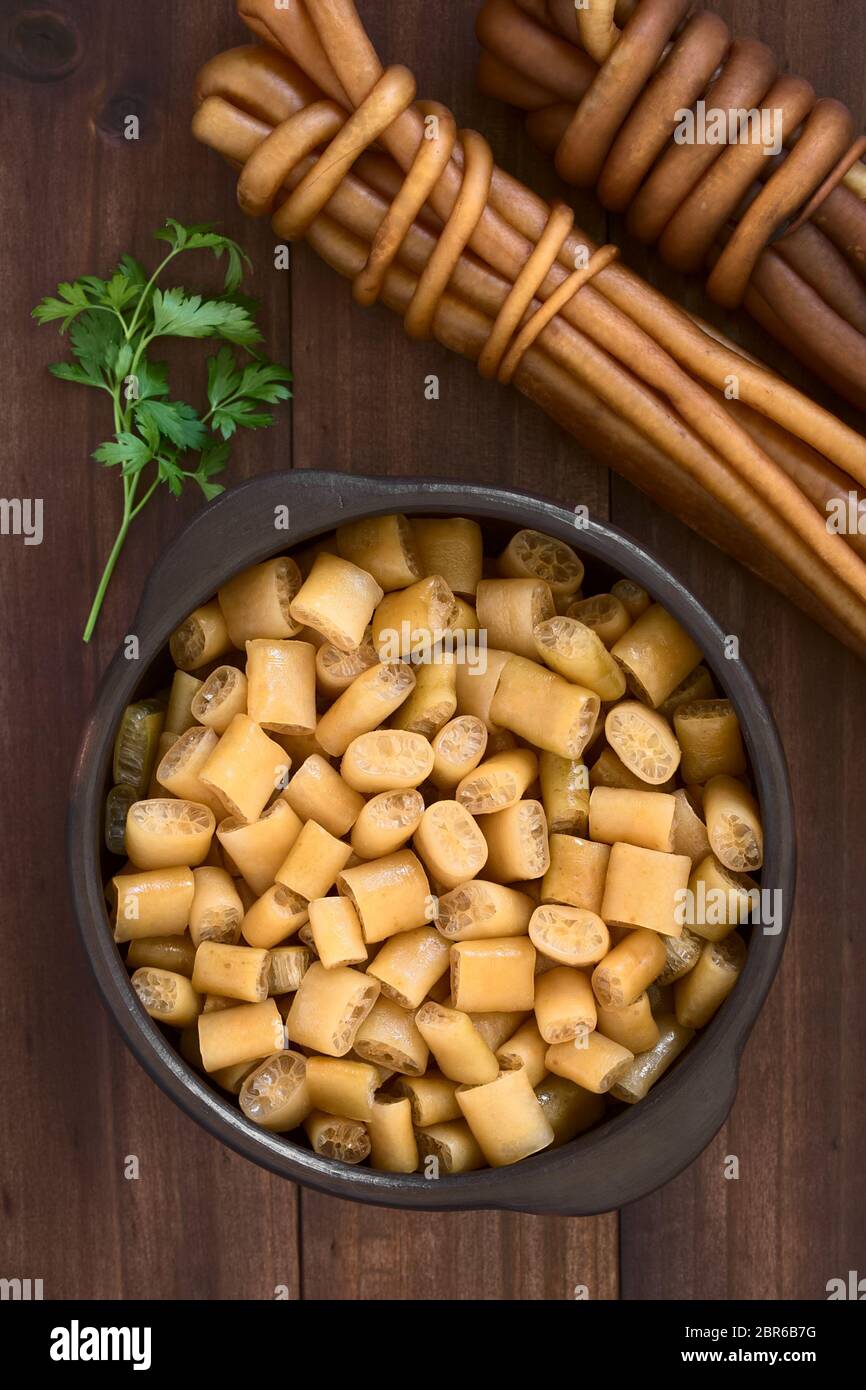 Chilean cochayuyo (lat. Durvillaea antarctica) or bull kelp edible ...