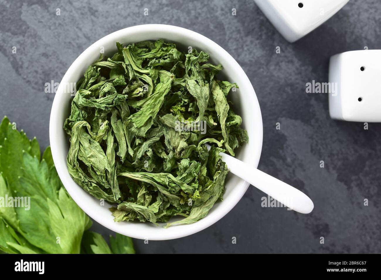 Dried celery leaves to be used as seasoning in soups and stews ...