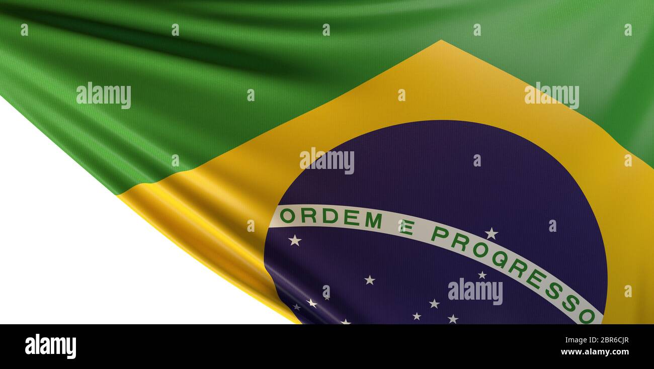 flag banner of brazil nation Stock Photo - Alamy