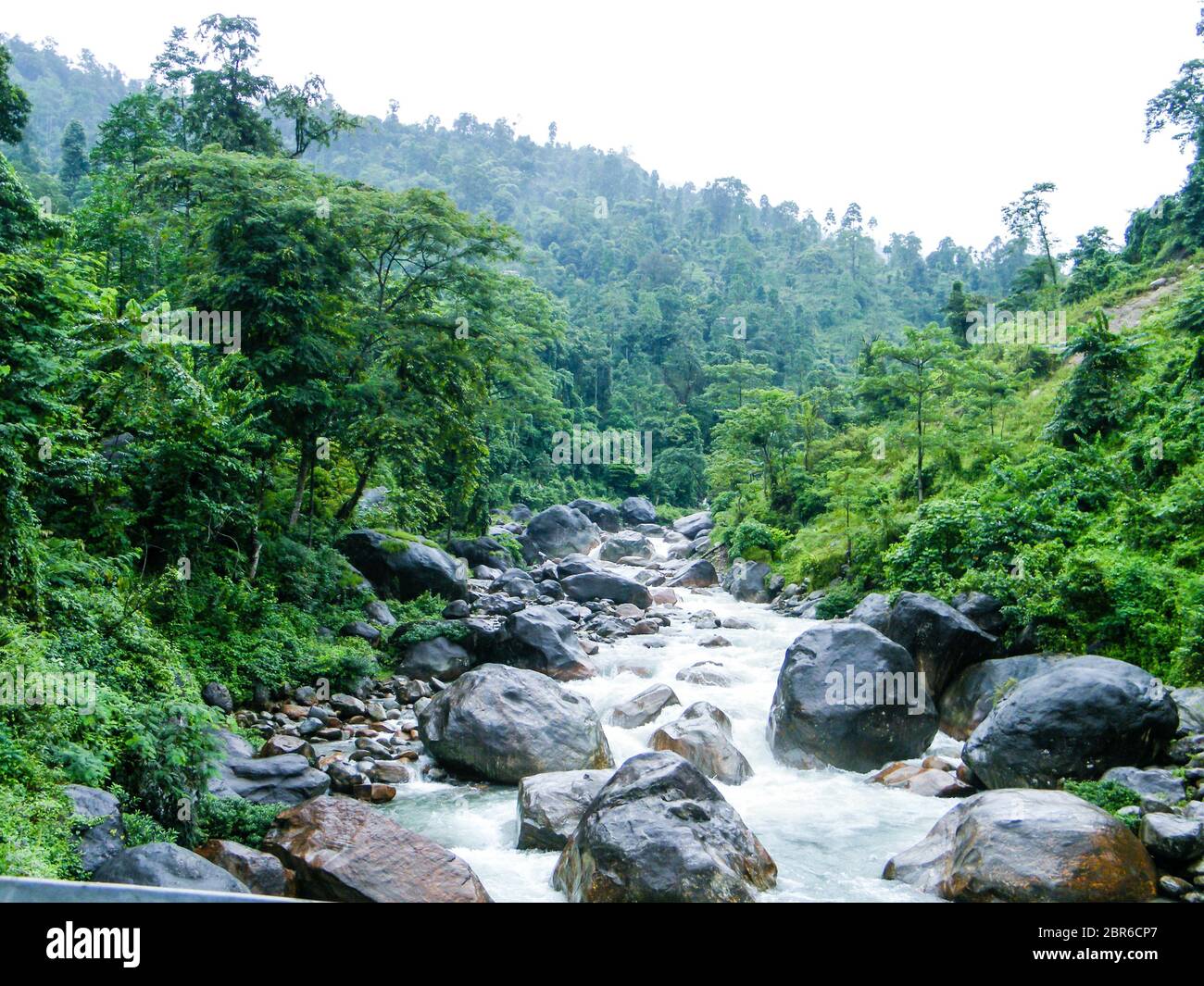 River Murti at Rocky Island Teesta, the Rangit river flowing through a ...