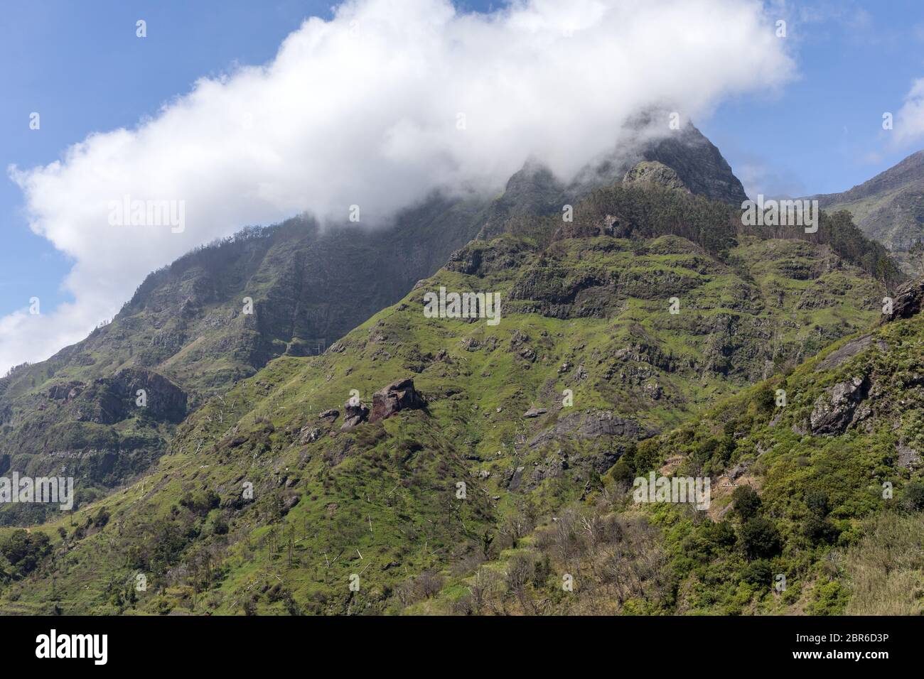 View the pass Boca da Encumeada on Madeira Island. Portugal Stock Photo ...