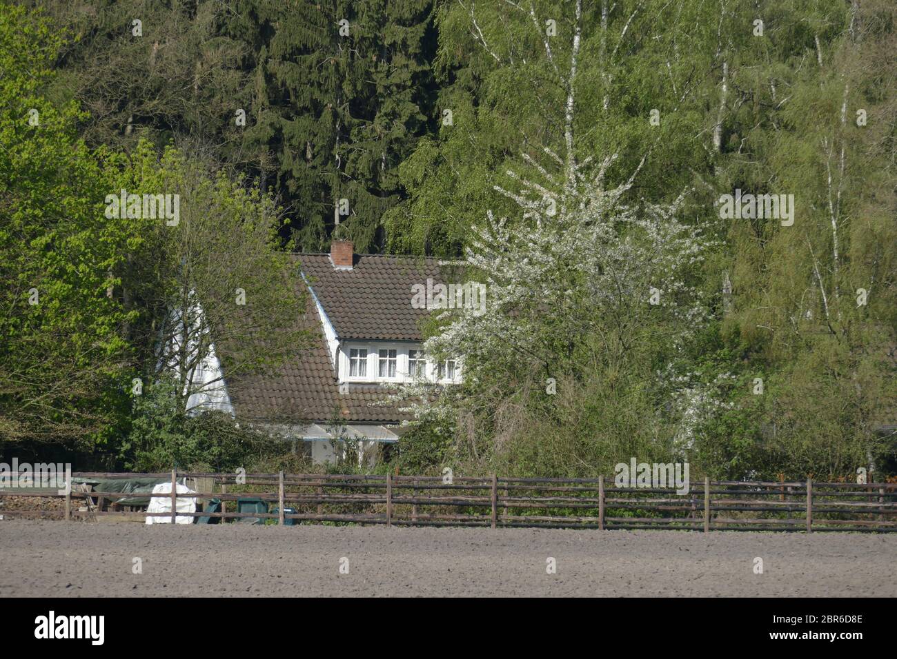 Modern residential building, one-family house, Lower Saxony, Germany ...