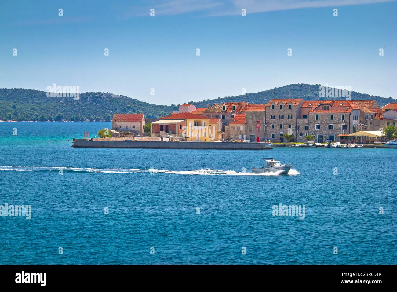 Island of Krapanj waterfront view, Sibenik archipelago of Croatia Stock ...