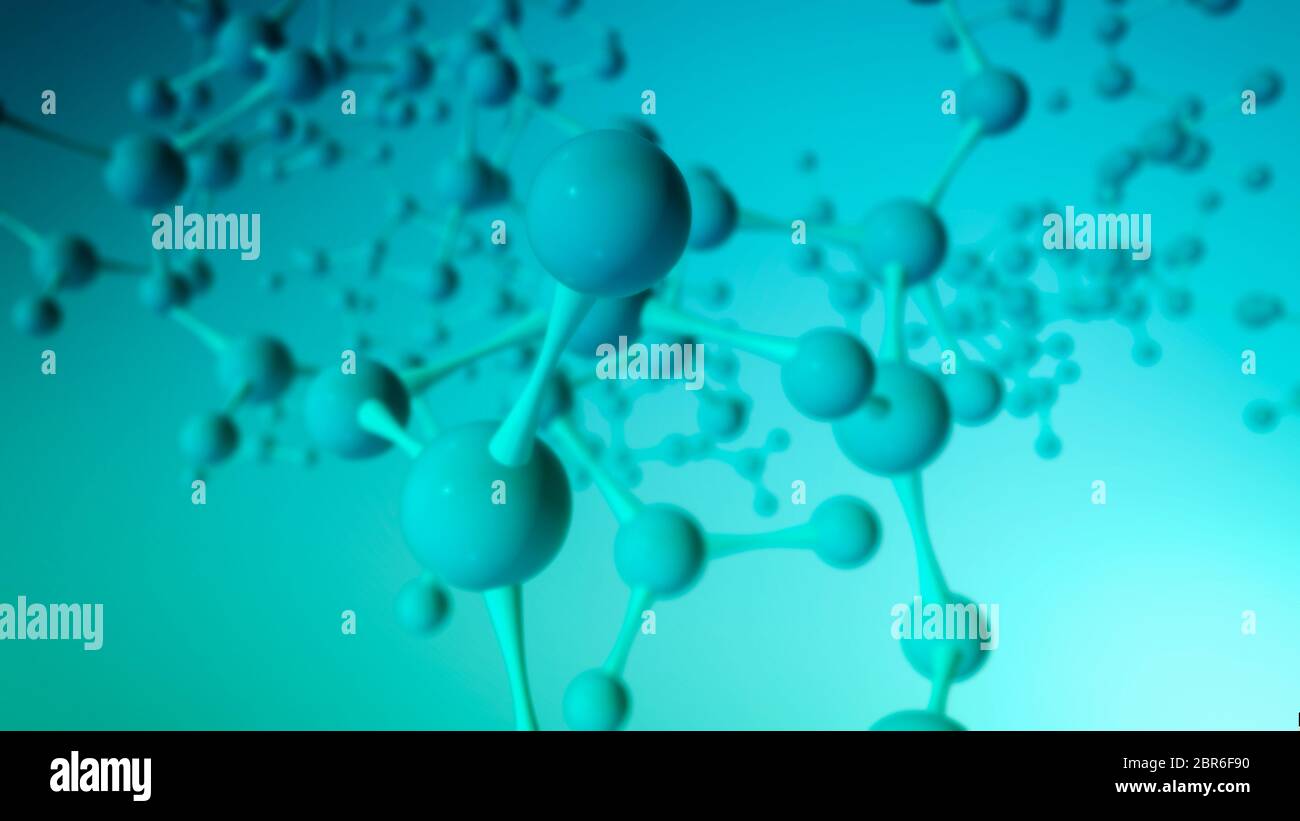 close-up view of an abstract molecular structure concept of biology and ...