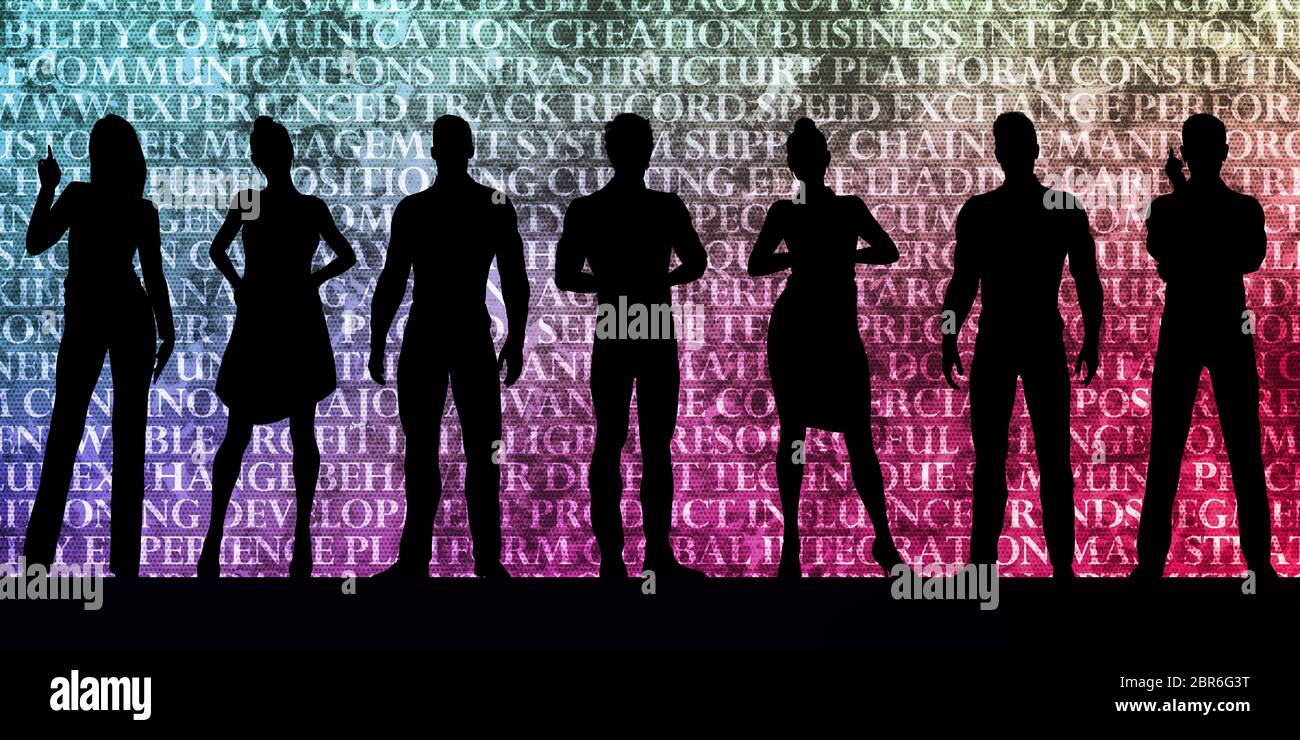 Diversity on the Internet and the Workplace with Different Races Stock ...