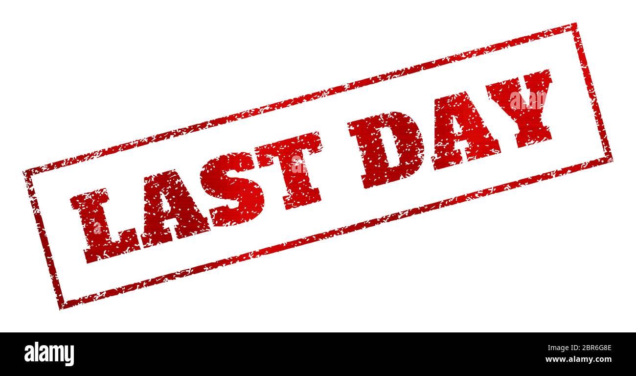 last day red metallic illustration rectangular sale Stock Photo - Alamy