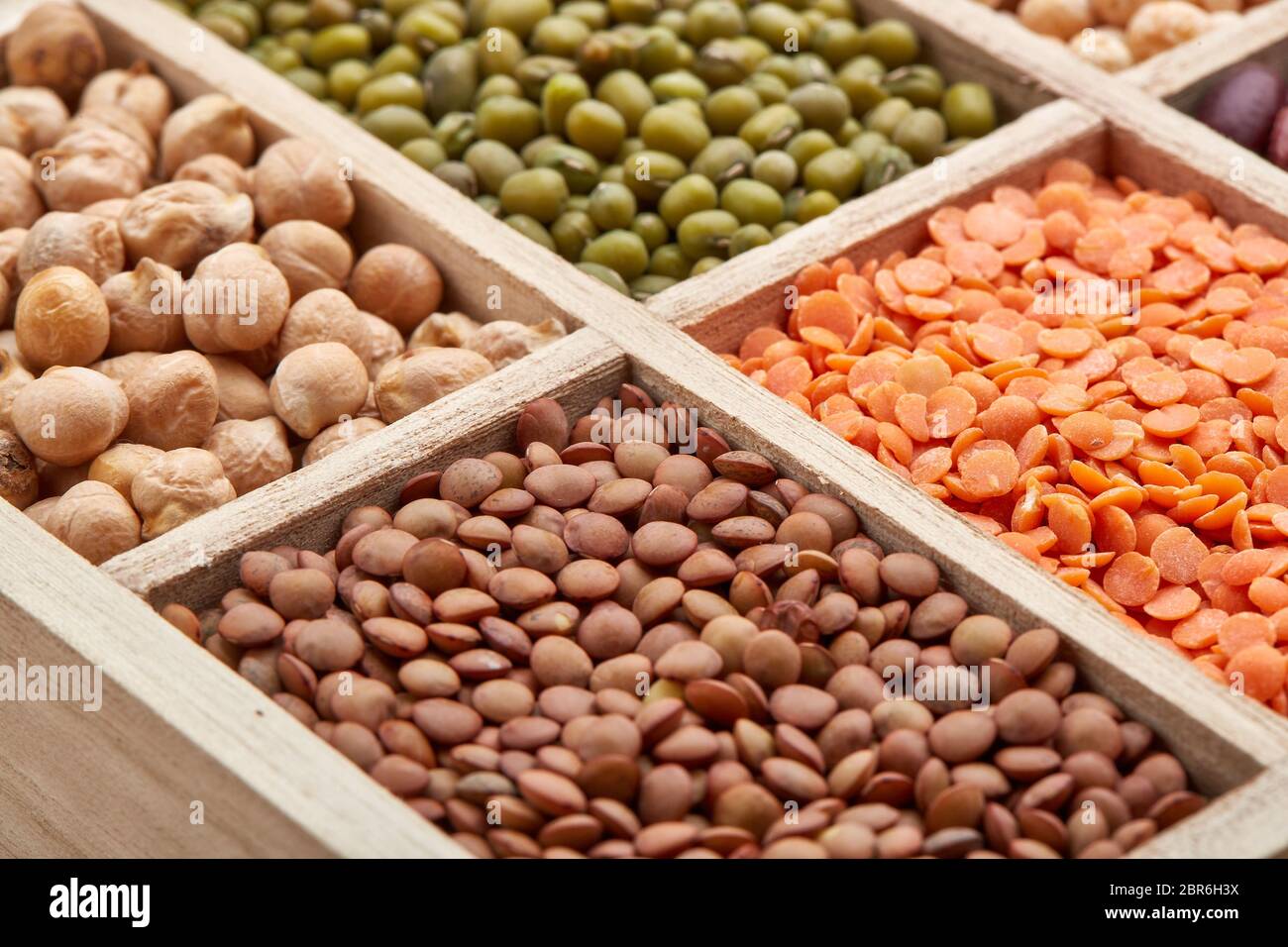 Background from various kinds legumes. Different varieties of legumes ...