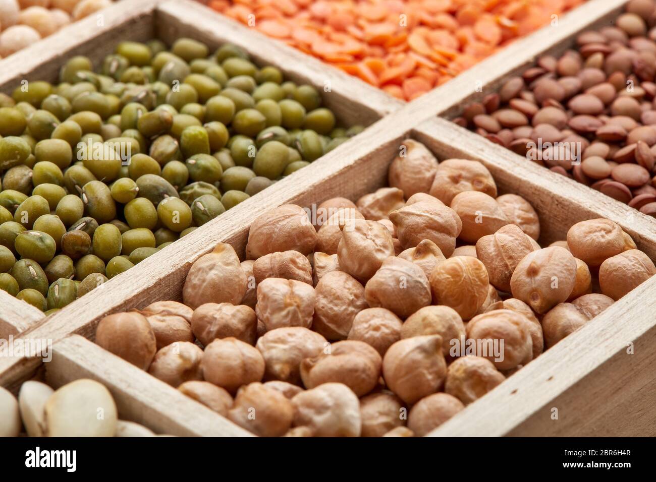 Background from various kinds legumes. Different varieties of legumes ...