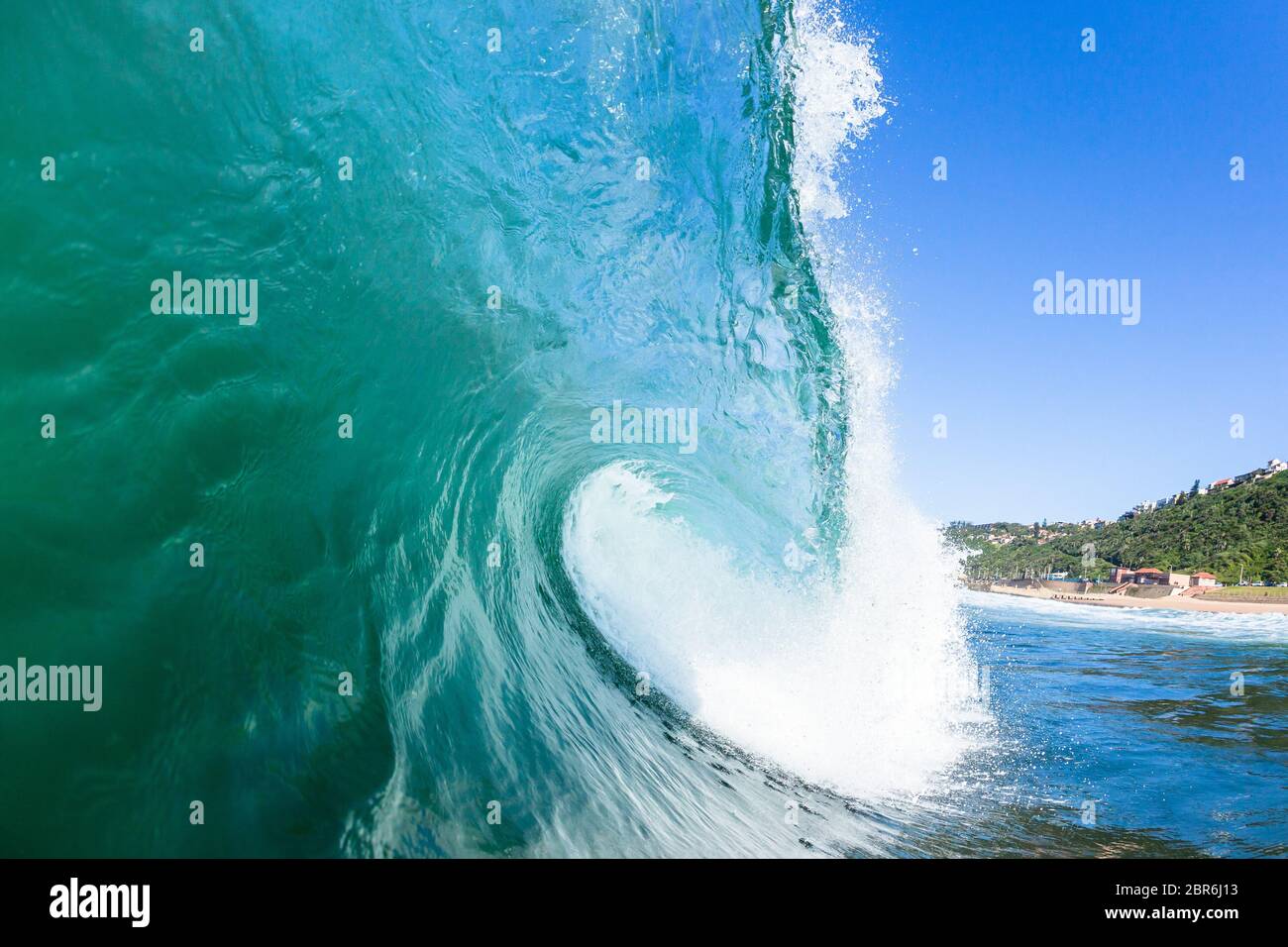 Ocean swimming water photo inside hollow crashing wave Stock Photo - Alamy
