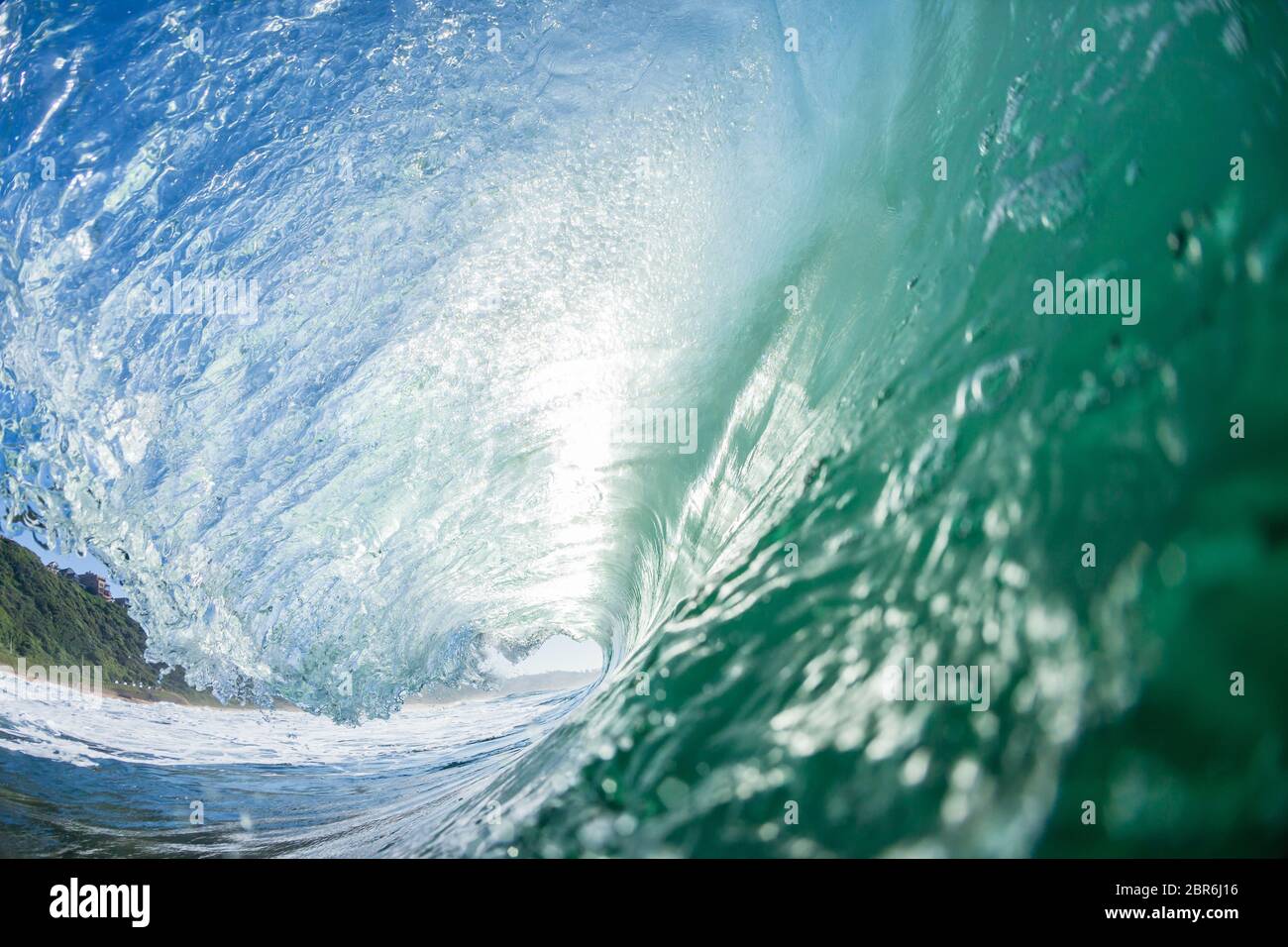 Ocean swimming water photo inside hollow crashing wave Stock Photo - Alamy
