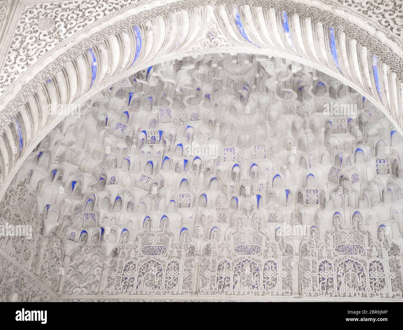 GRANADA, SPAIN - 2 MAY, 2015. Ceiling in Alhambra Palace in Granada ...