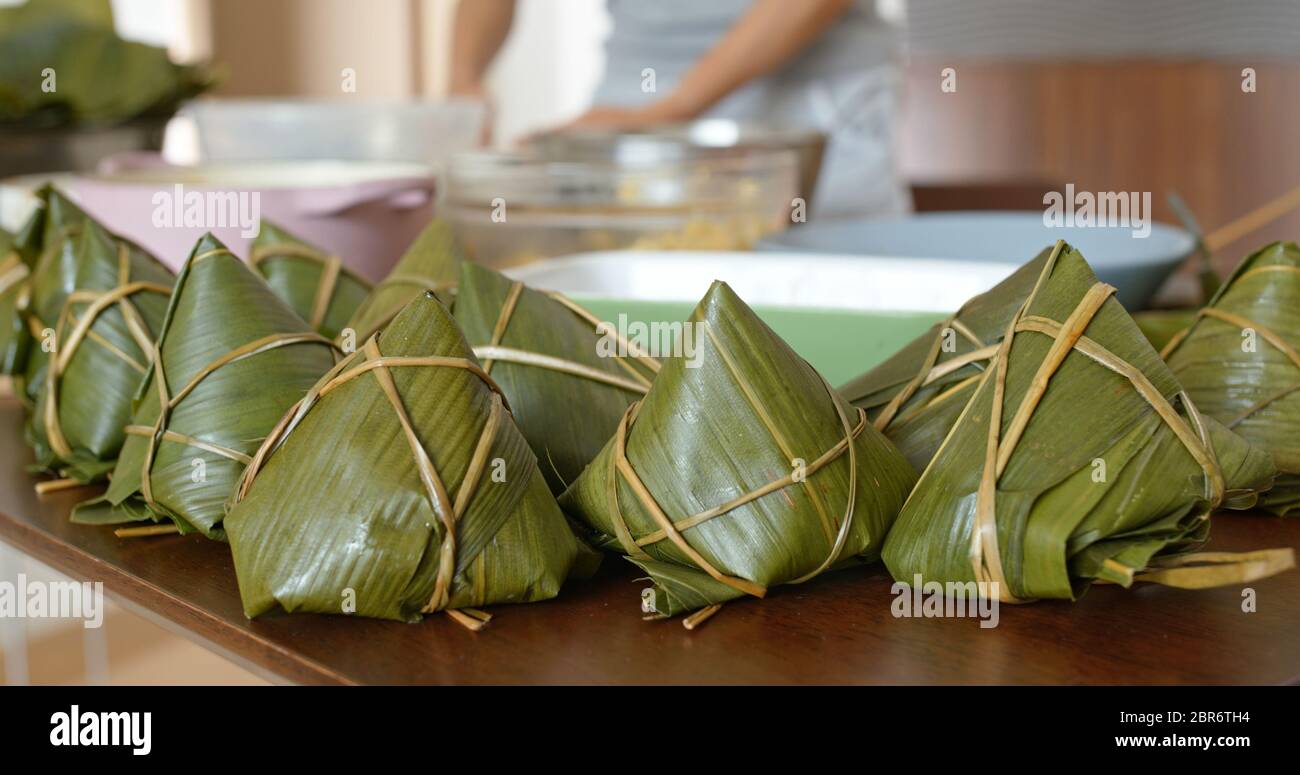 Homemade rice dumpling for Chinese dragon boat festival Stock Photo - Alamy