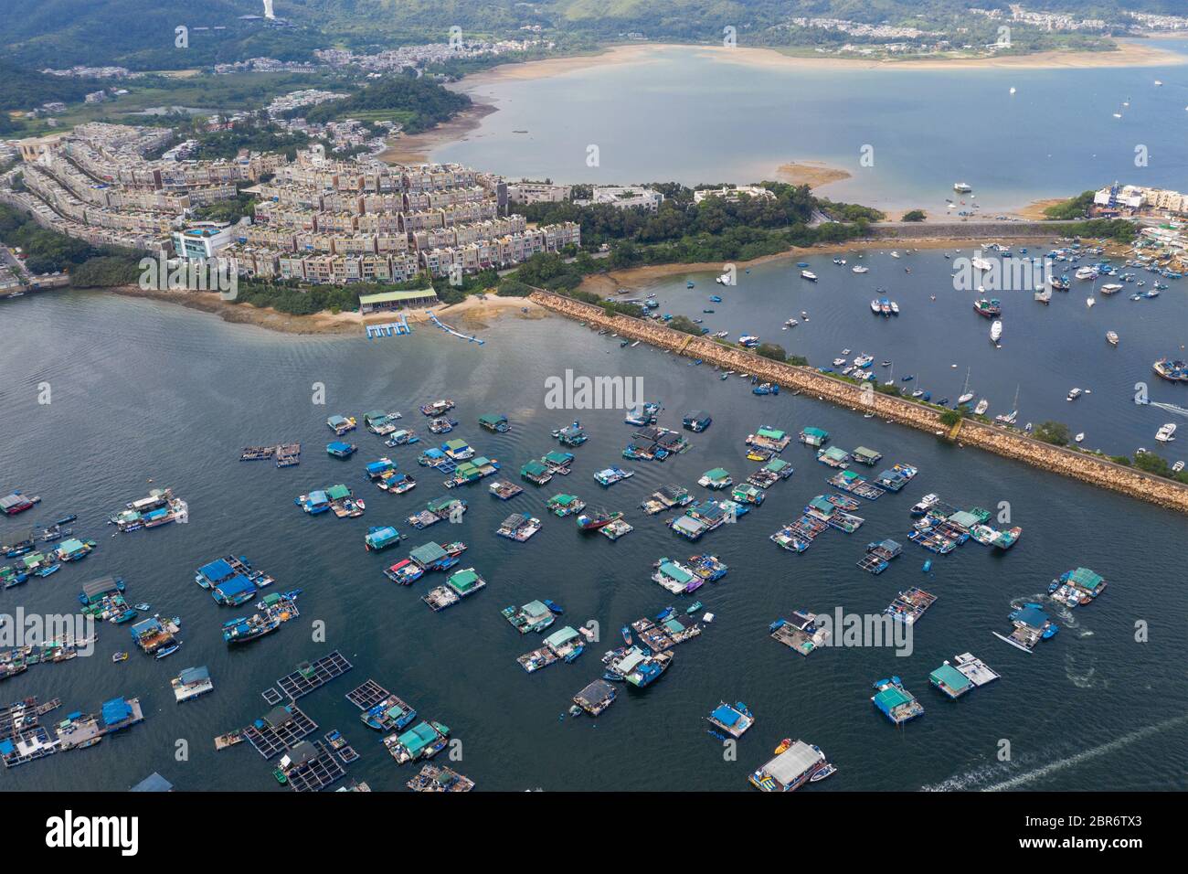 Tai Po, Hong Kong 10 May 2019: top view of Hong Kong tolo harbour Stock ...