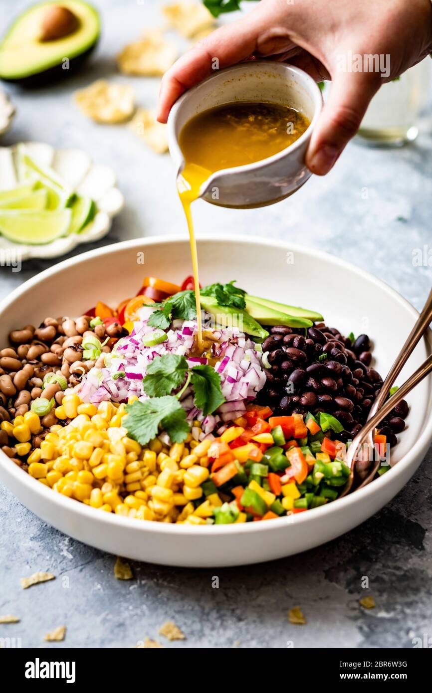 Texas caviar salad salad hi-res stock photography and images - Alamy