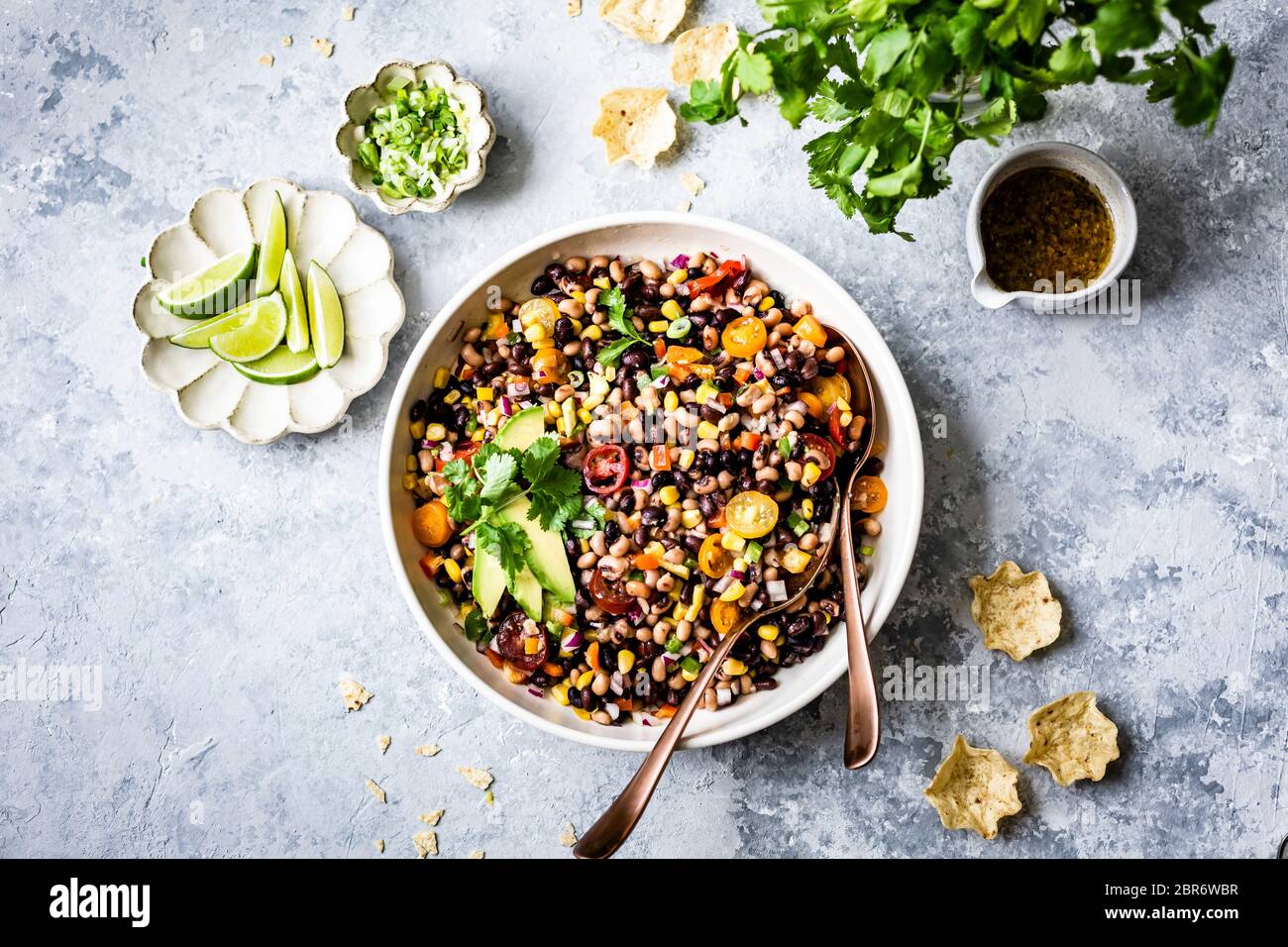 Texas Caviar Salad. A salad of black eyed peas Stock Photo - Alamy