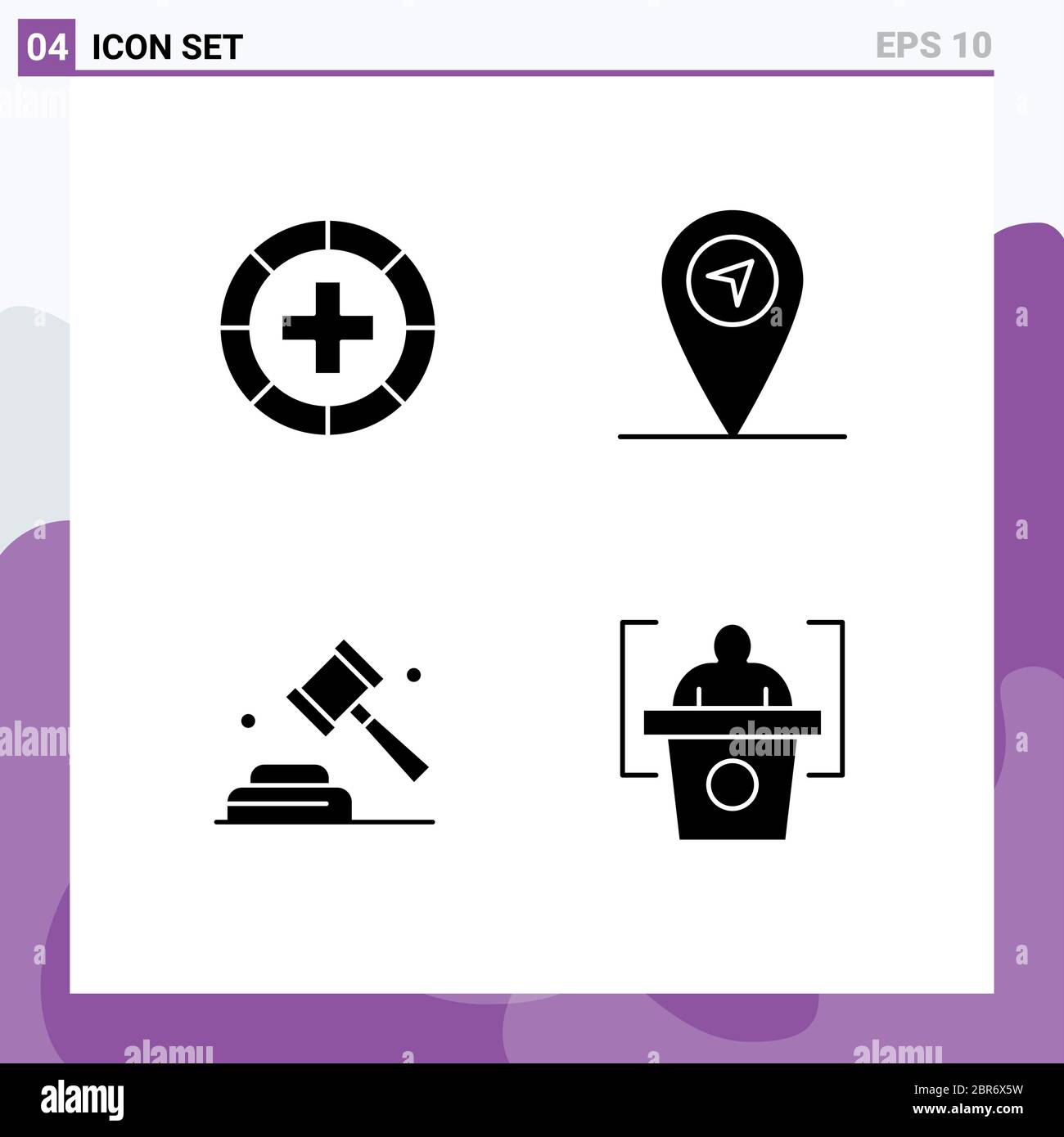 Stock Vector Icon Pack of 4 Line Signs and Symbols for disease ...