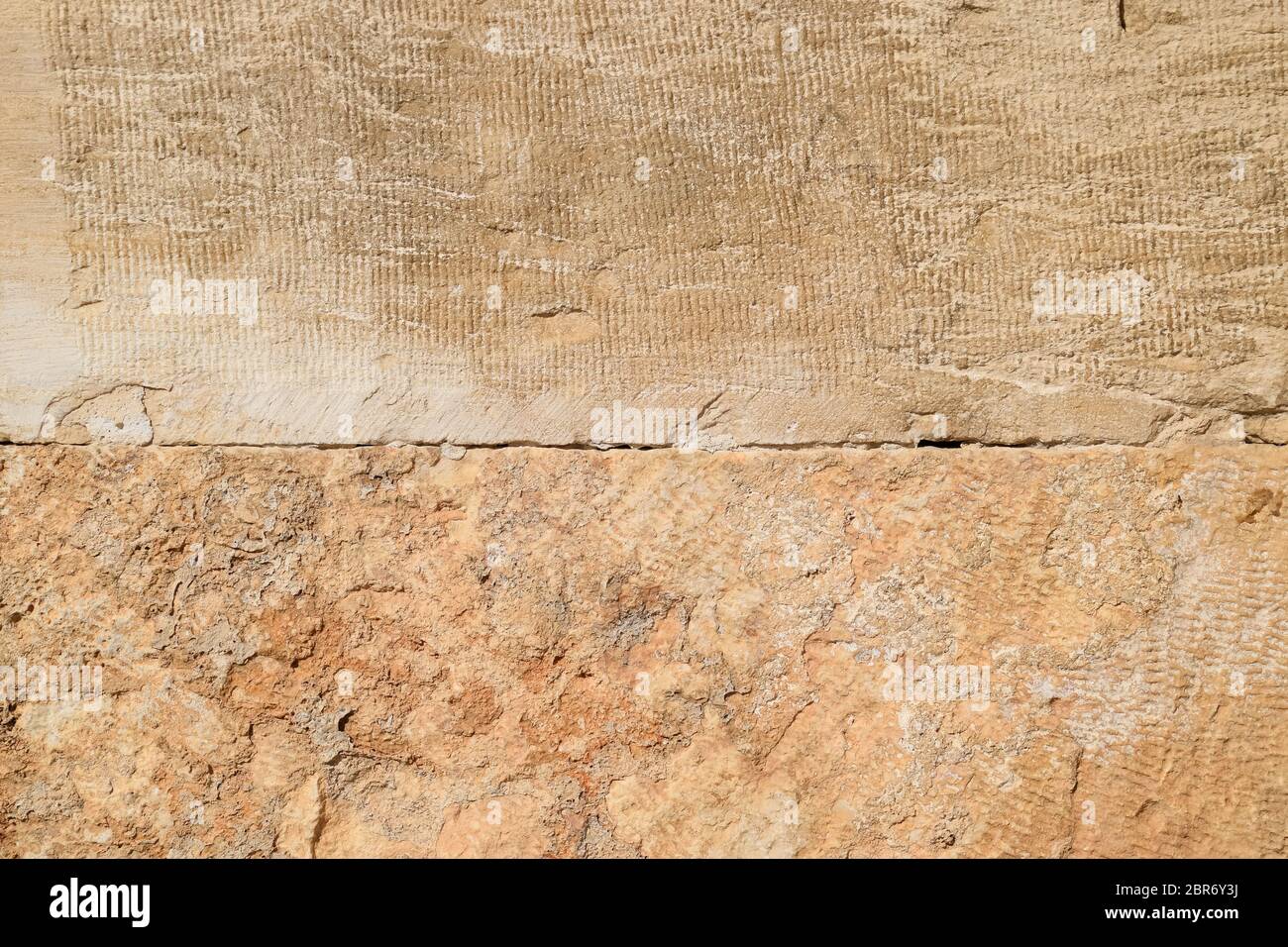 Texture of processed ancient marble block. Traces of ancient tools on ...