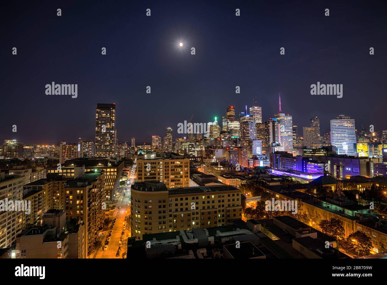 Toronto night street view hi-res stock photography and images - Alamy