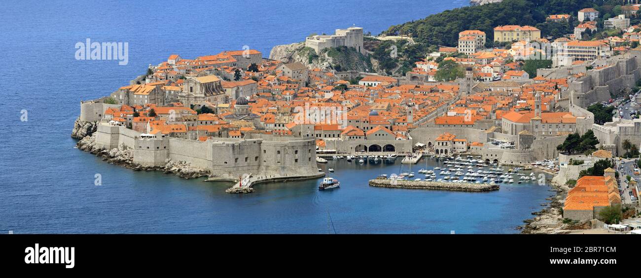 Old Town Dubrovnik in Walls UNESCO World Heritage Site Stock Photo - Alamy