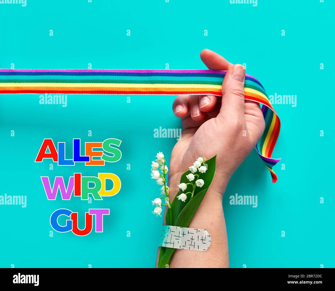 Text "Alles wird gut" in German means "Everything will be well" in ...