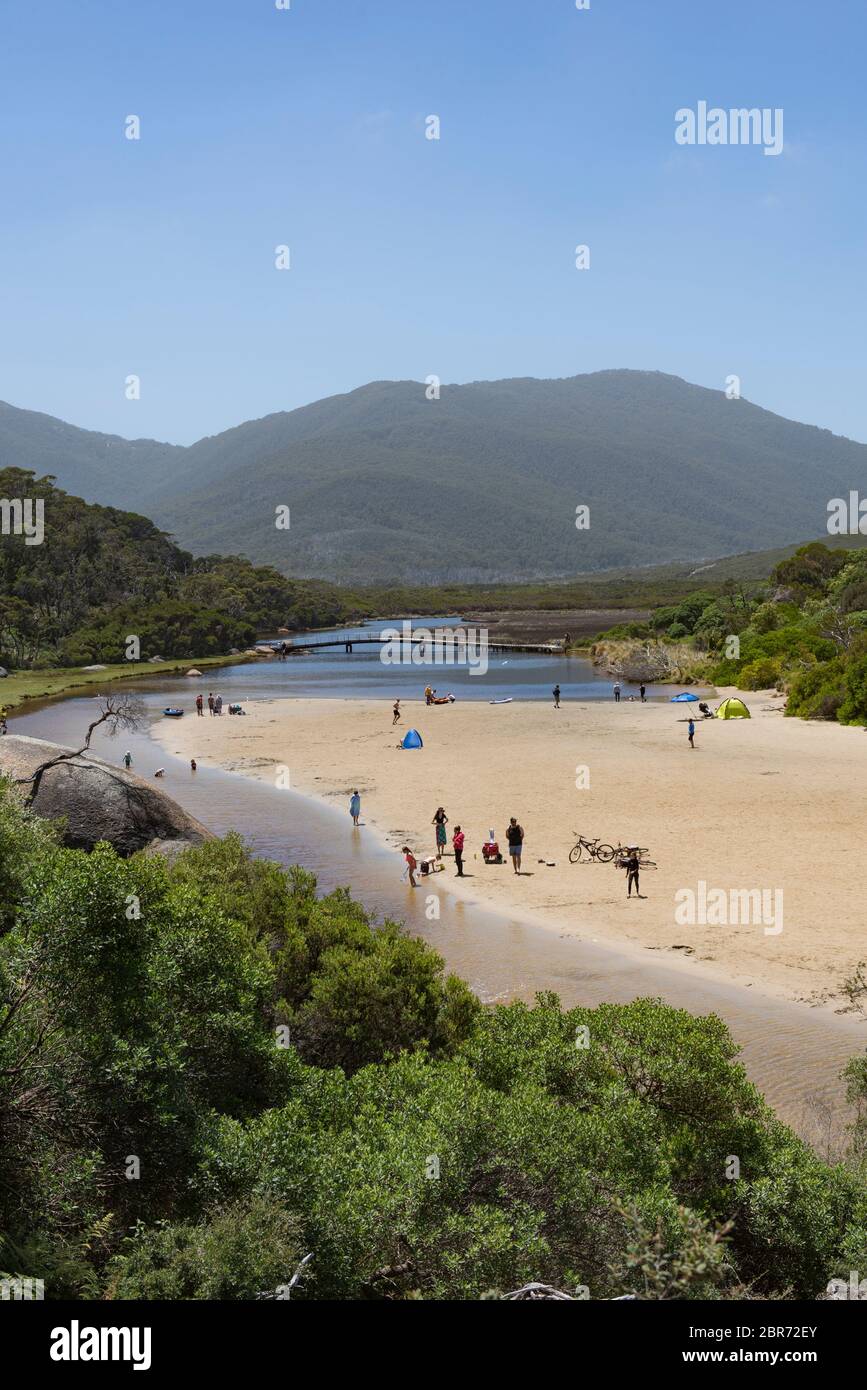 Tidal river footbridge hi-res stock photography and images - Alamy