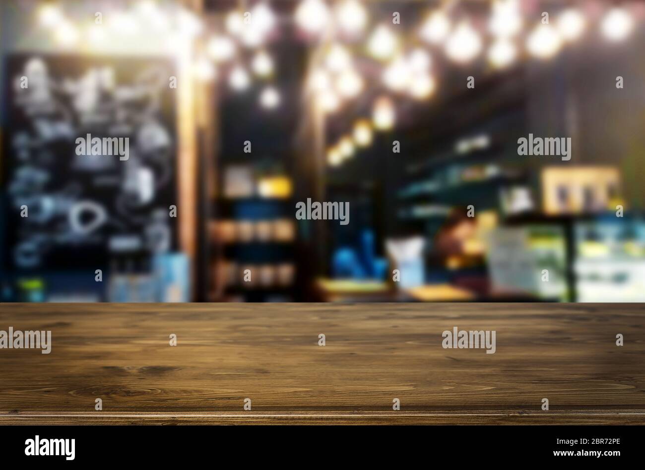 Empty wooden table and room interior decoration background, product ...
