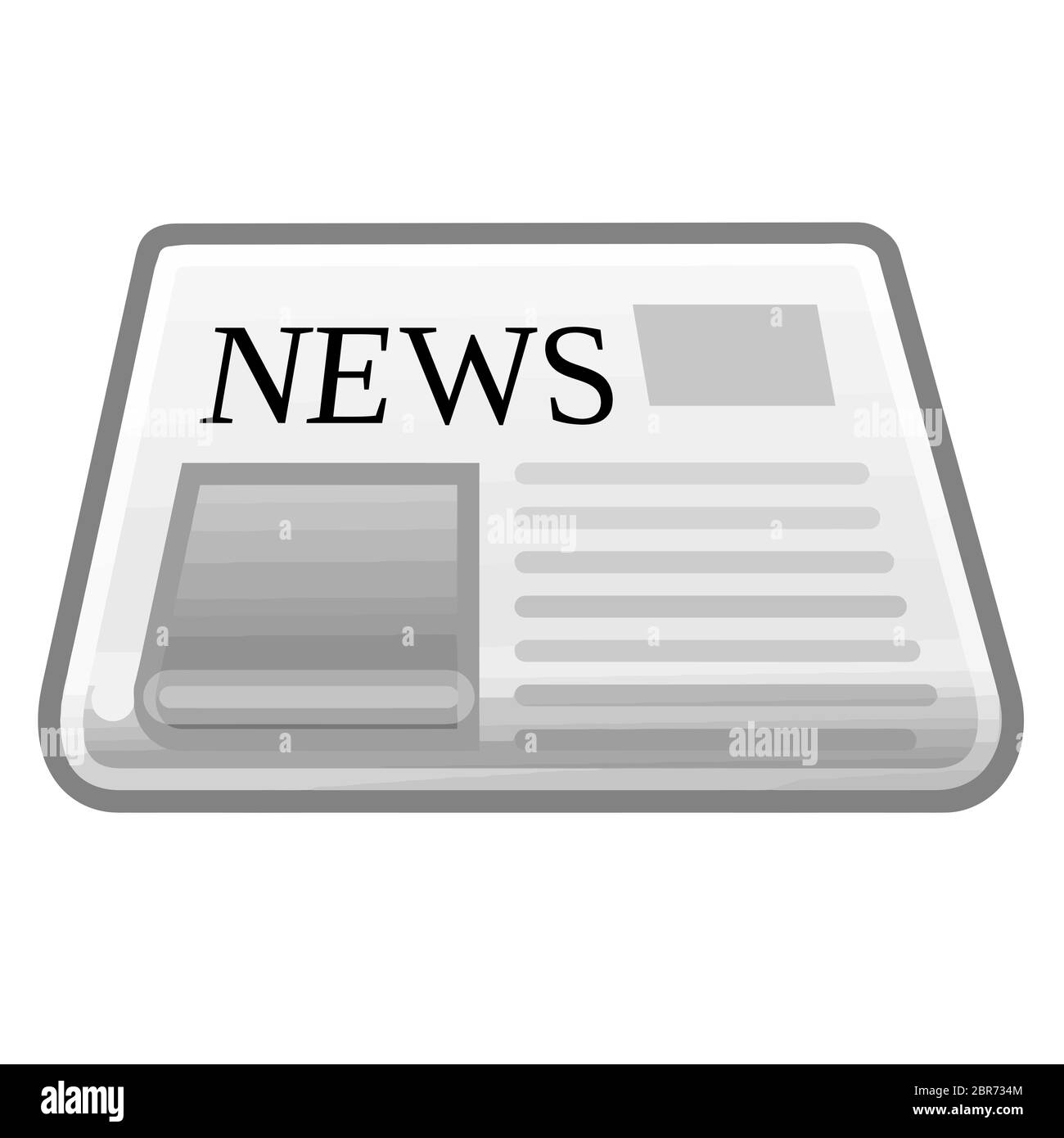 newspaper local news journal headline page illustration Stock Photo - Alamy