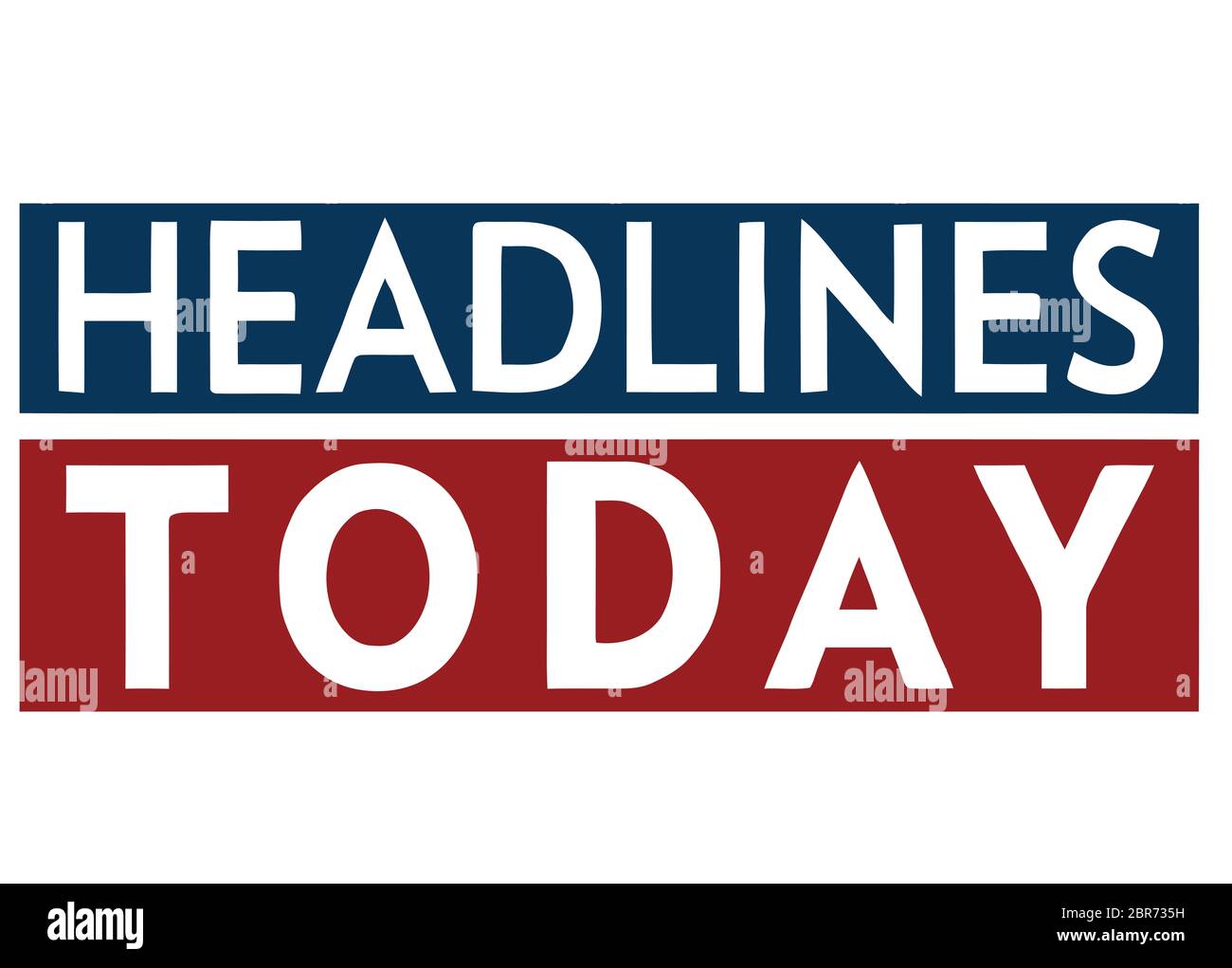 headlines newspaper tv breaking news illustration Stock Photo - Alamy
