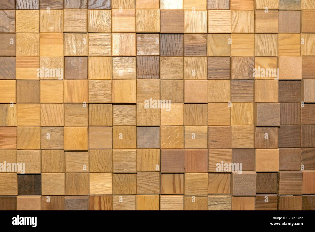Wooden 3d Cubes Wall Decor Background Stock Photo - Alamy