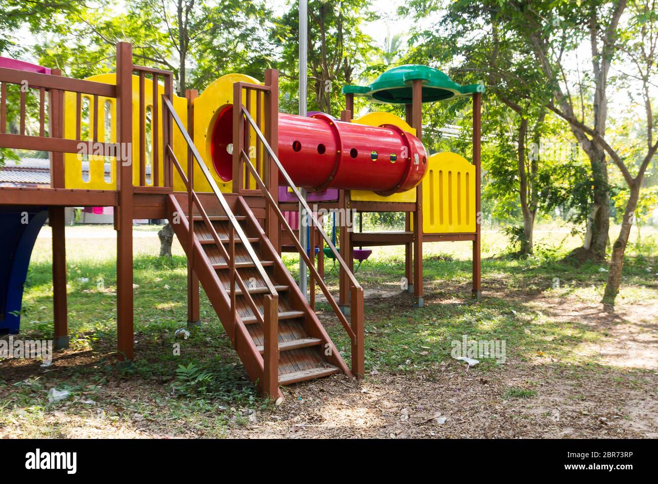 An image of a colorful children playground, without children Stock ...