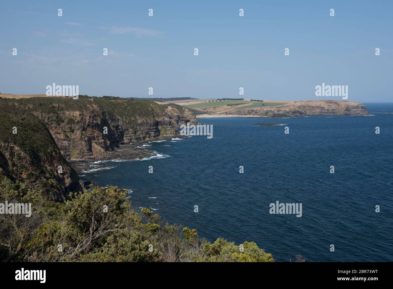 The Southern coast of the Mornington Peninsula viewed from Cape Schanck ...