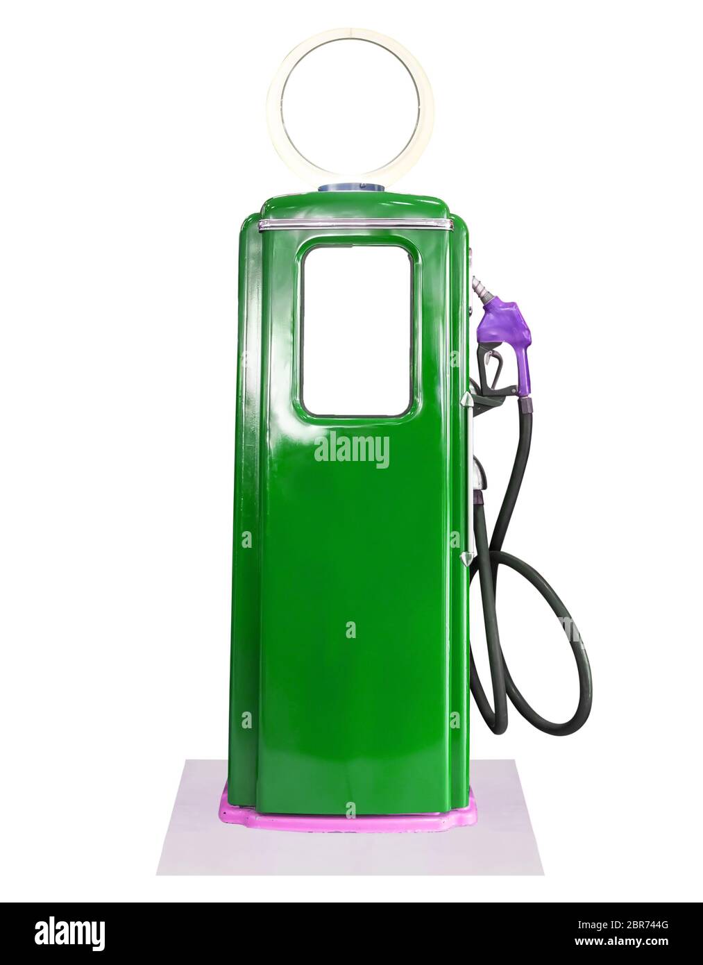 Old green petrol gasoline pump isolate on white background Stock Photo ...