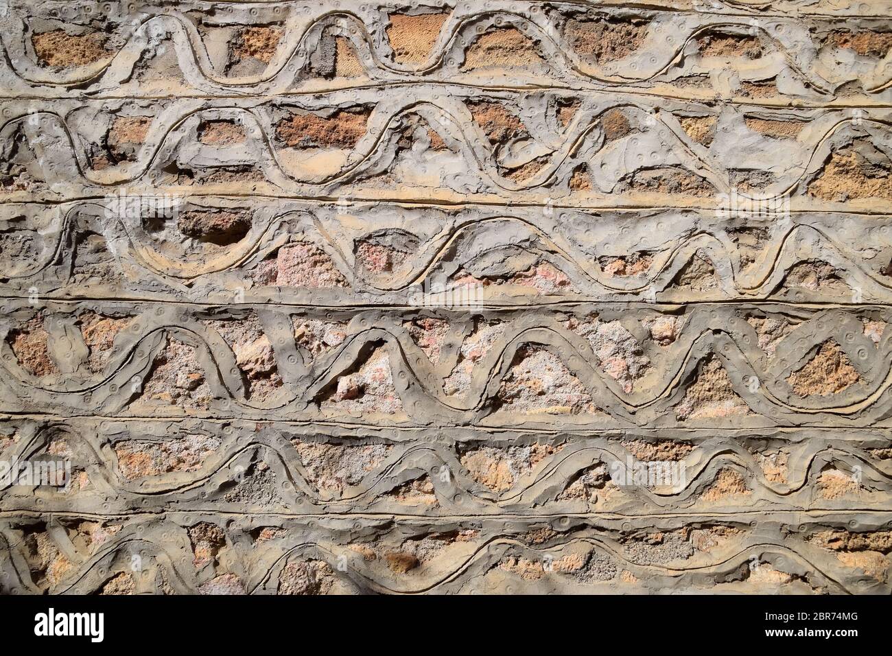 Background texture of cement and limestone walls with bricks Stock ...