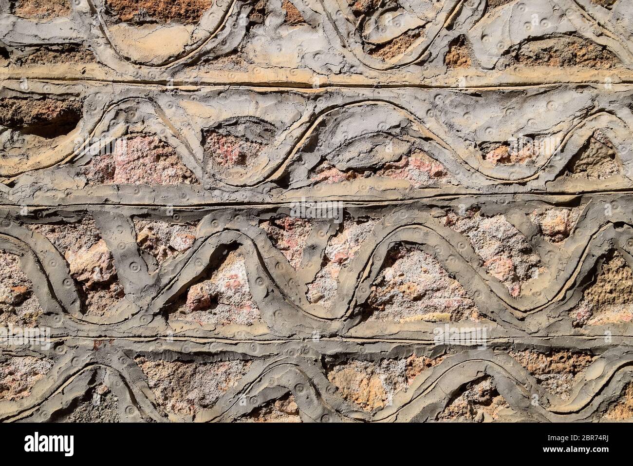 Background texture of cement and limestone walls with bricks Stock ...