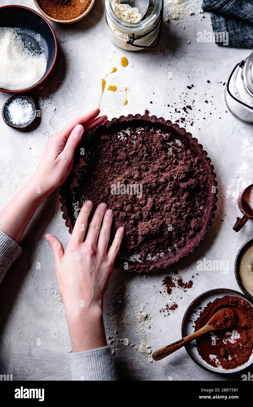 Pastry base chocolate tart fluted pastry base chocolate tart hi-res ...