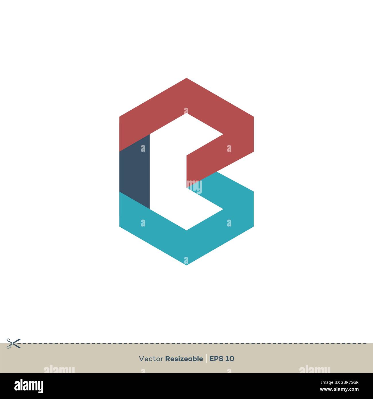 B Letter vector Logo Template illustration design Stock Photo - Alamy