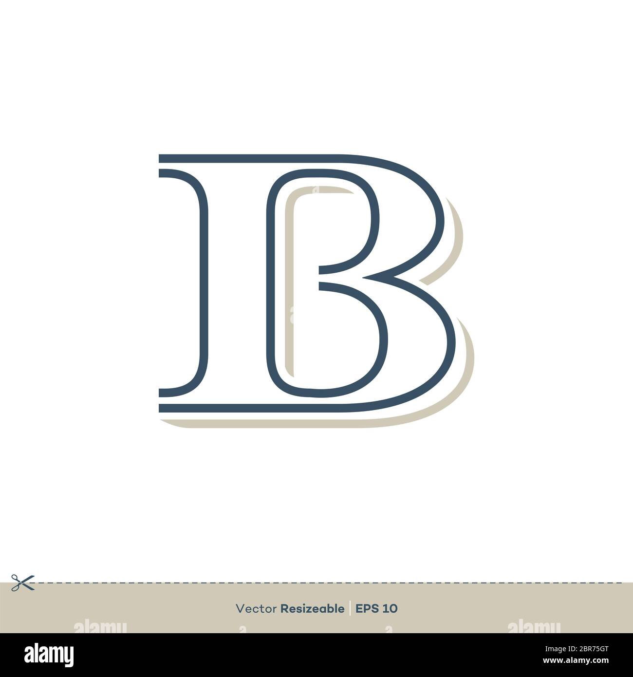 B Letter vector Logo Template illustration design Stock Photo - Alamy