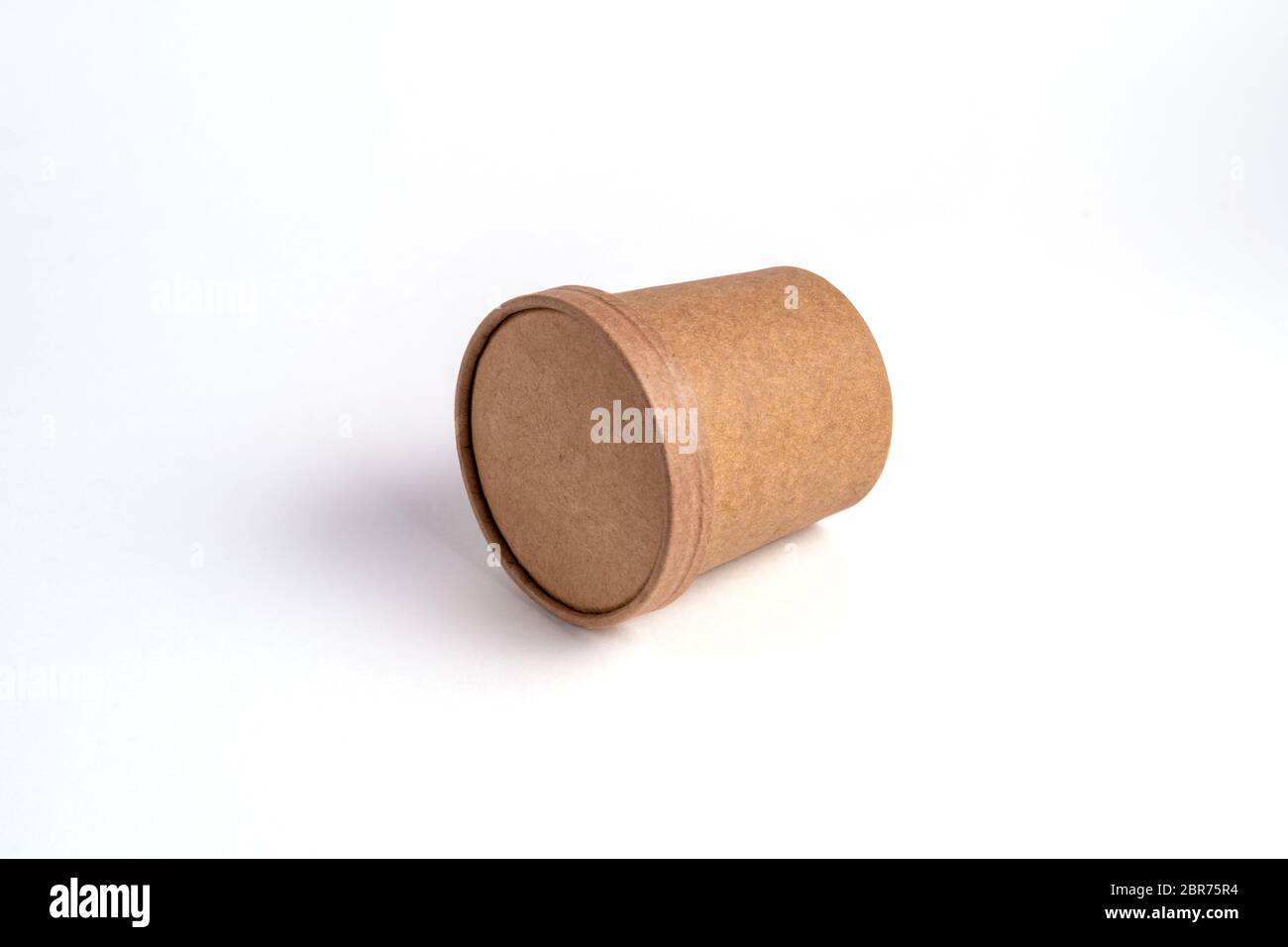 Empty paper disposable cup fo takeaway food container isolated on white ...