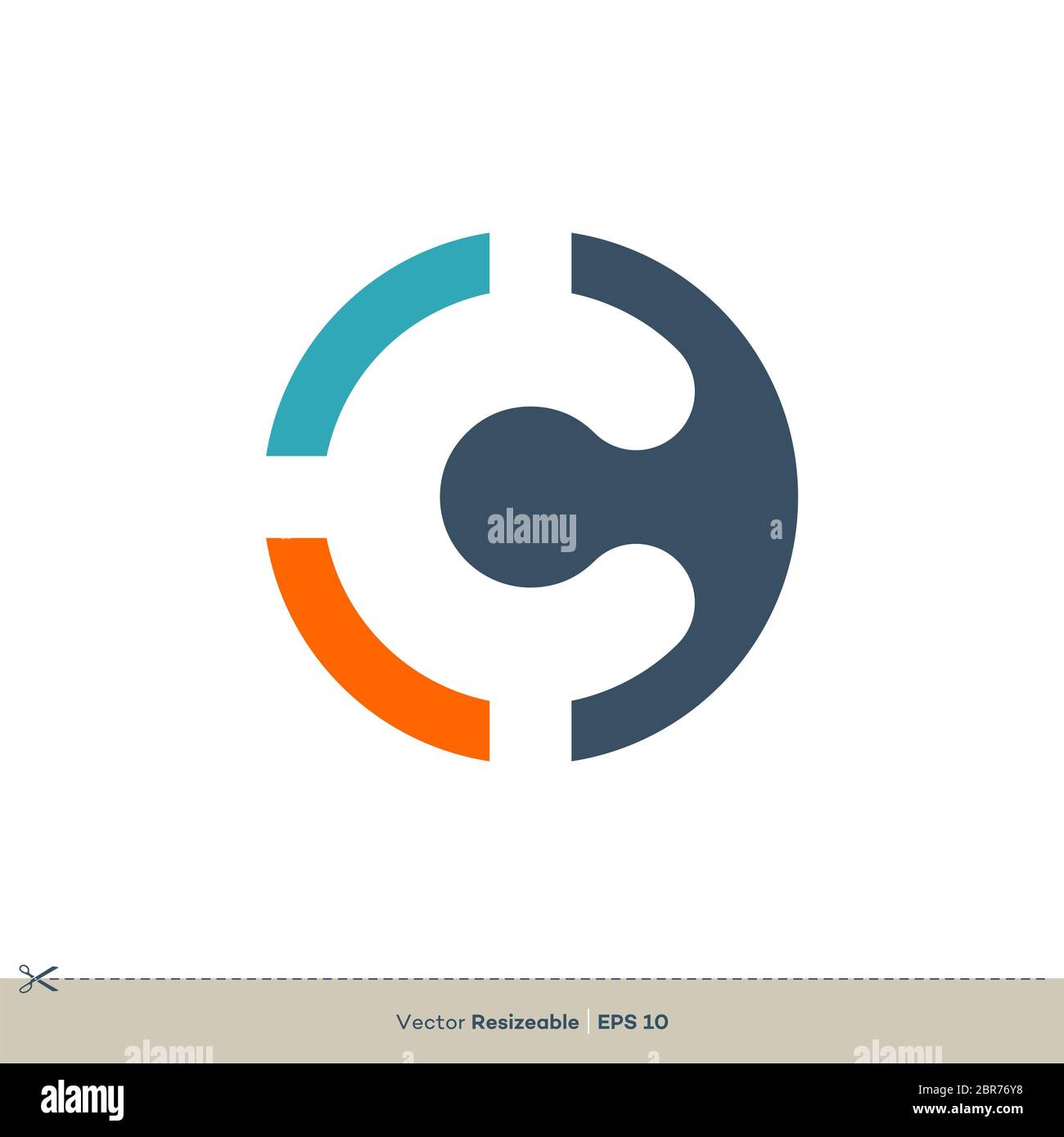 Letter C vector Circle Logo illustration design Stock Photo - Alamy