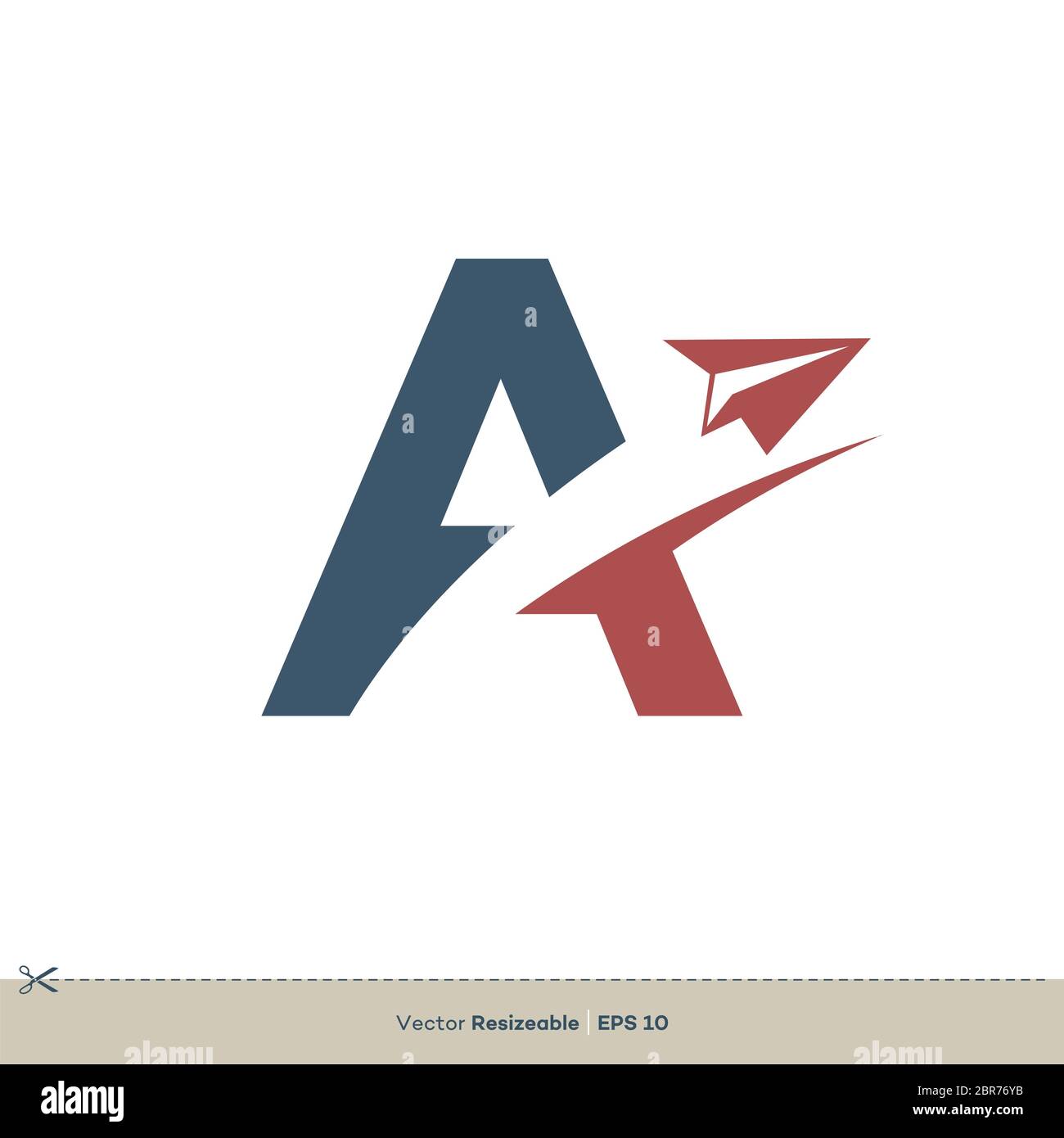 A letter plane logo hi-res stock photography and images - Alamy