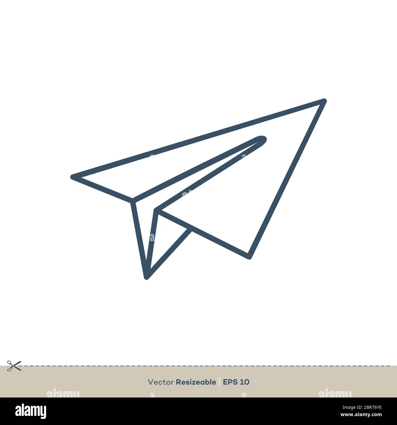 Paper Plane Icon vector Logo Template illustration design Stock Photo ...