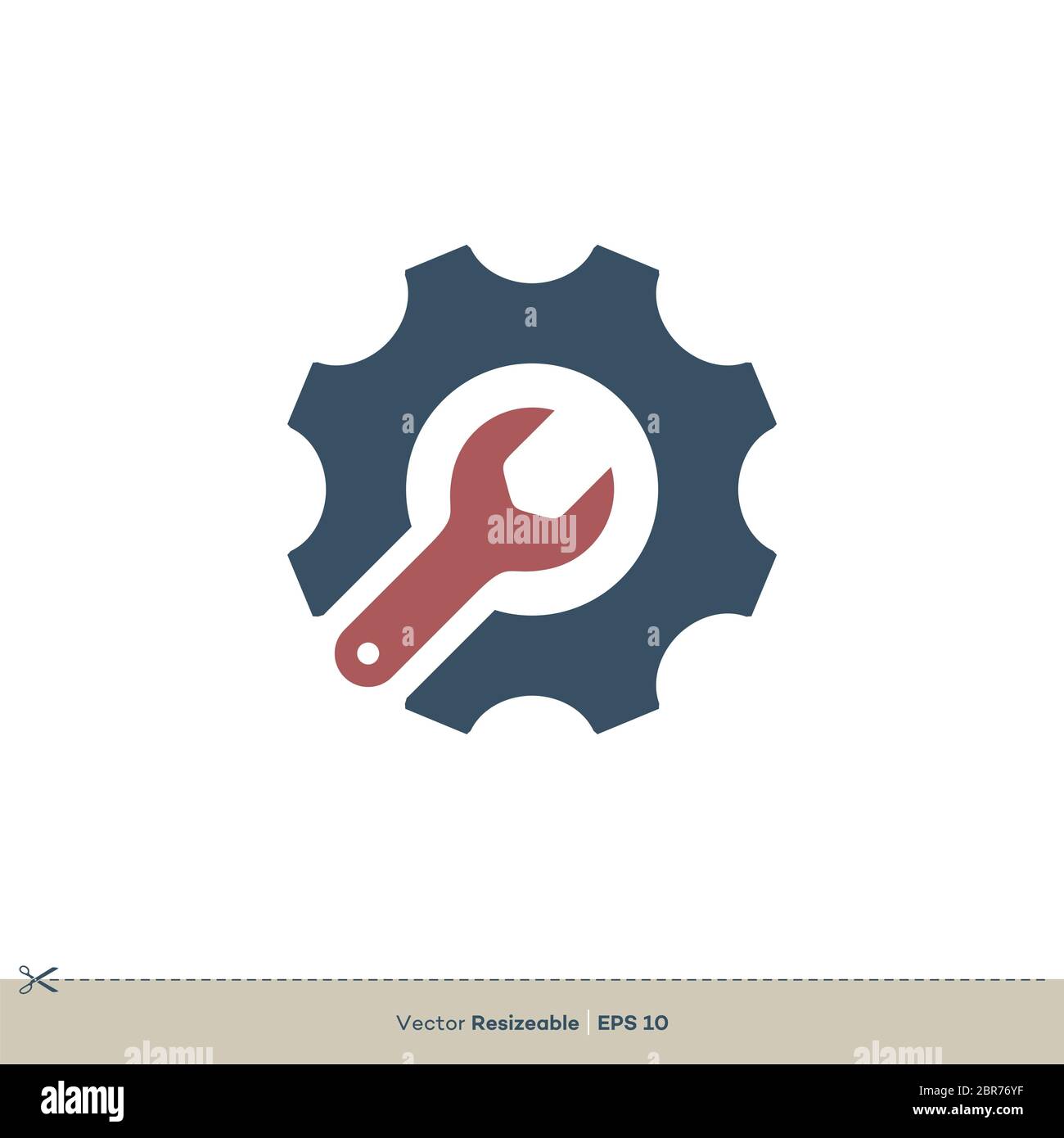 Gear And Wrench Logo Wrench And Gear Icon Vector Images