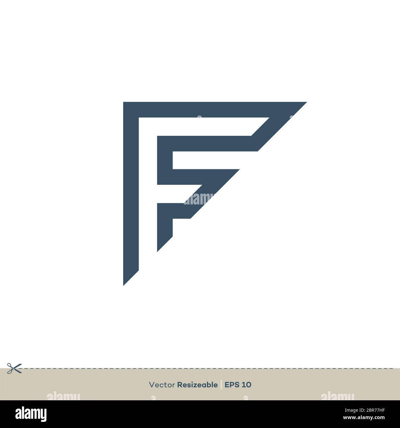 Letter F vector Logo Template illustration design Stock Photo - Alamy