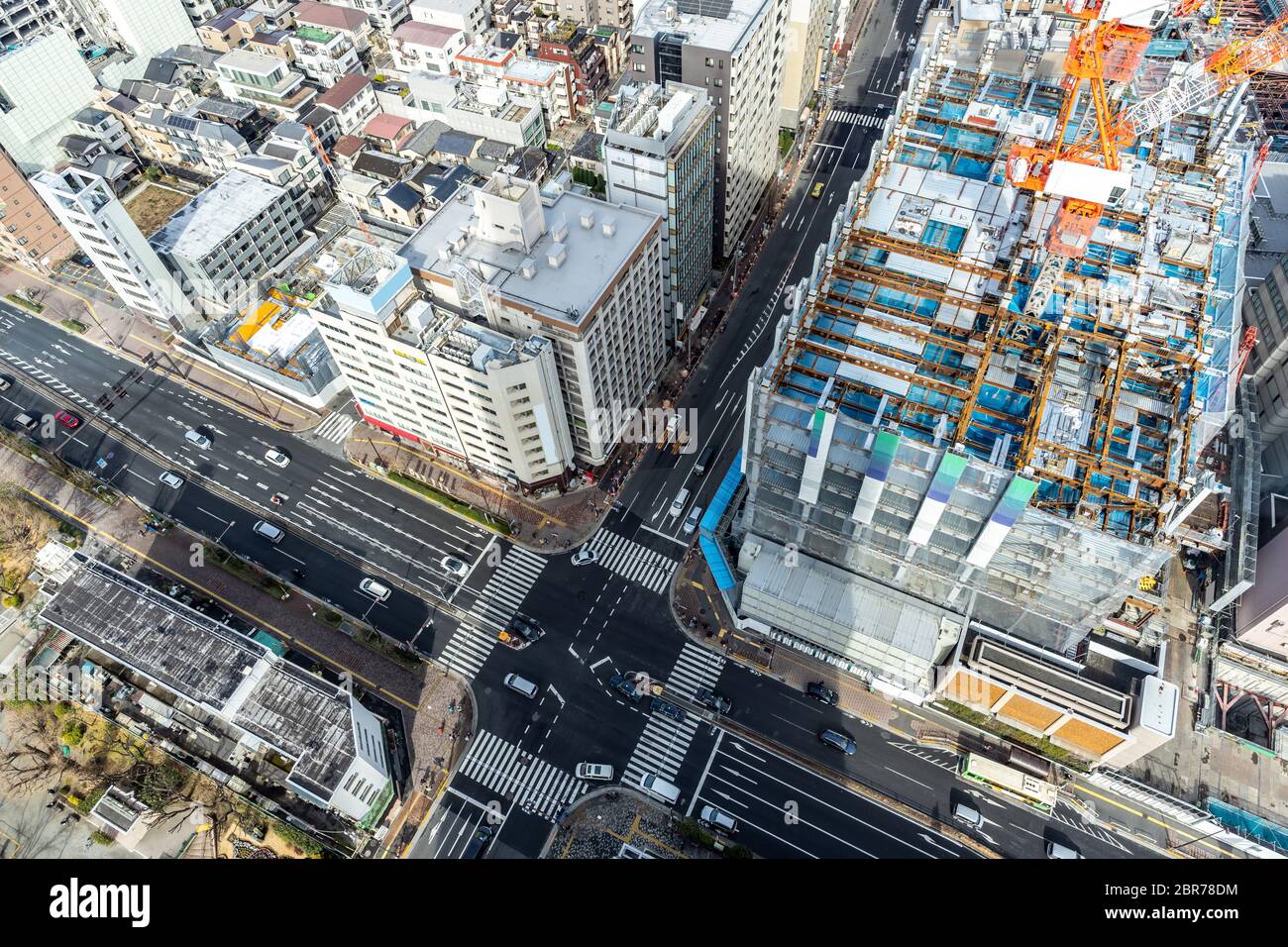 Big Construction site development project in Tokyo Japan Stock Photo ...
