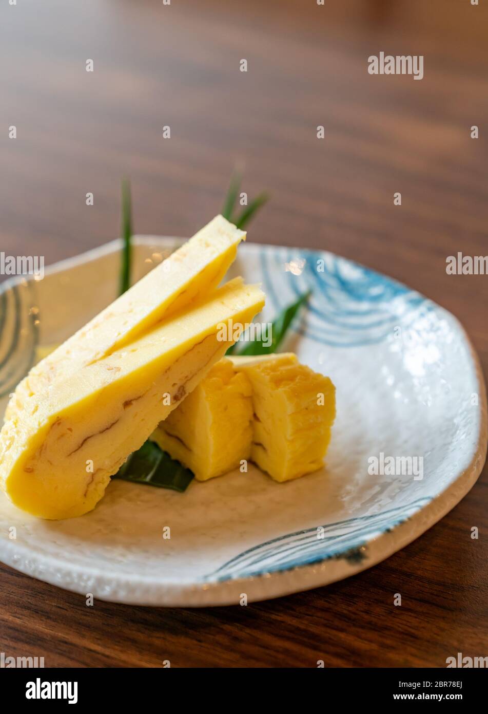 Tamago yaki, Japanese grilled egg, Japanese cuisine food Stock Photo ...