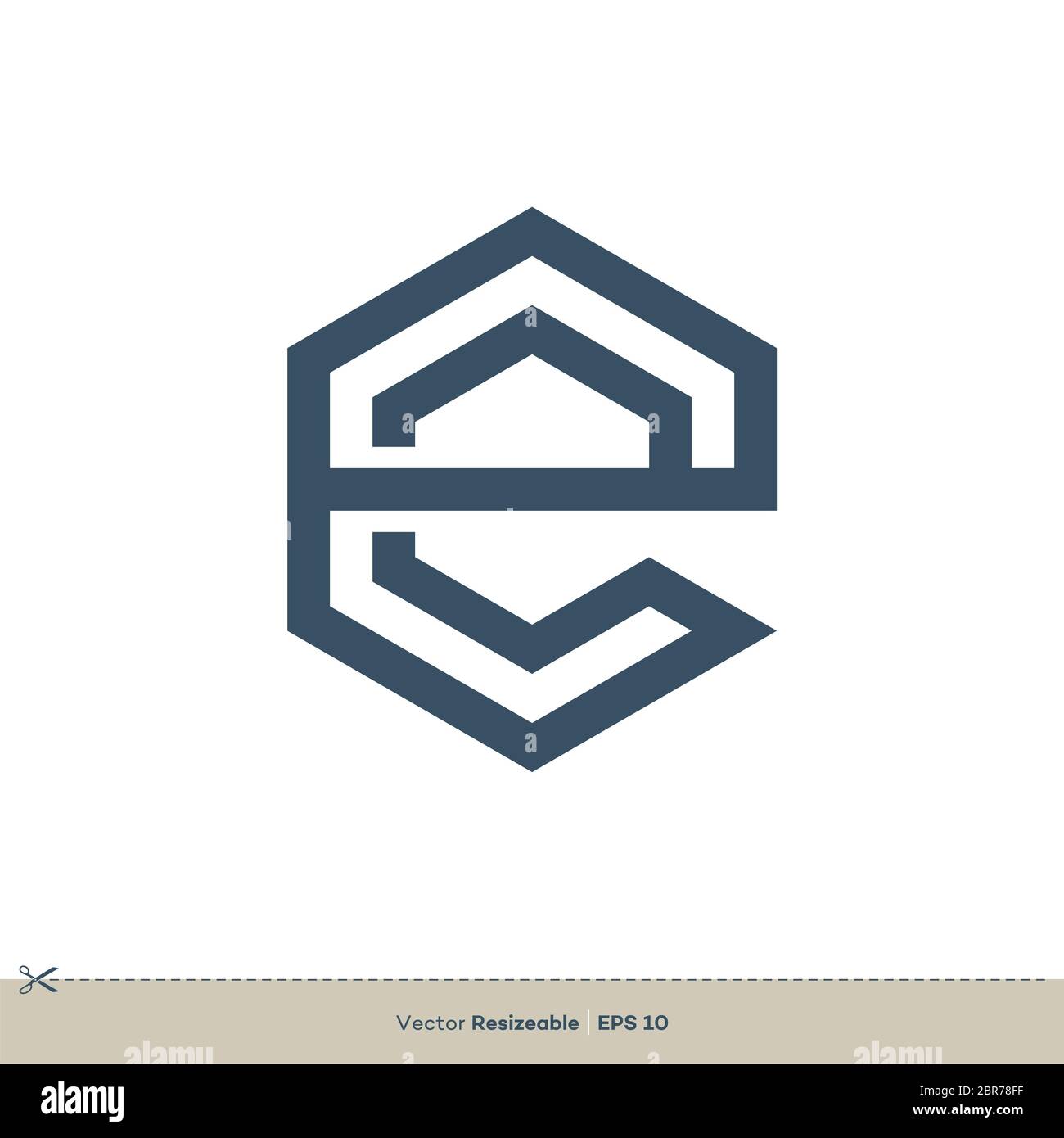 Letter E Logo Vector Icon Template Flat Illustration Design Stock Photo ...