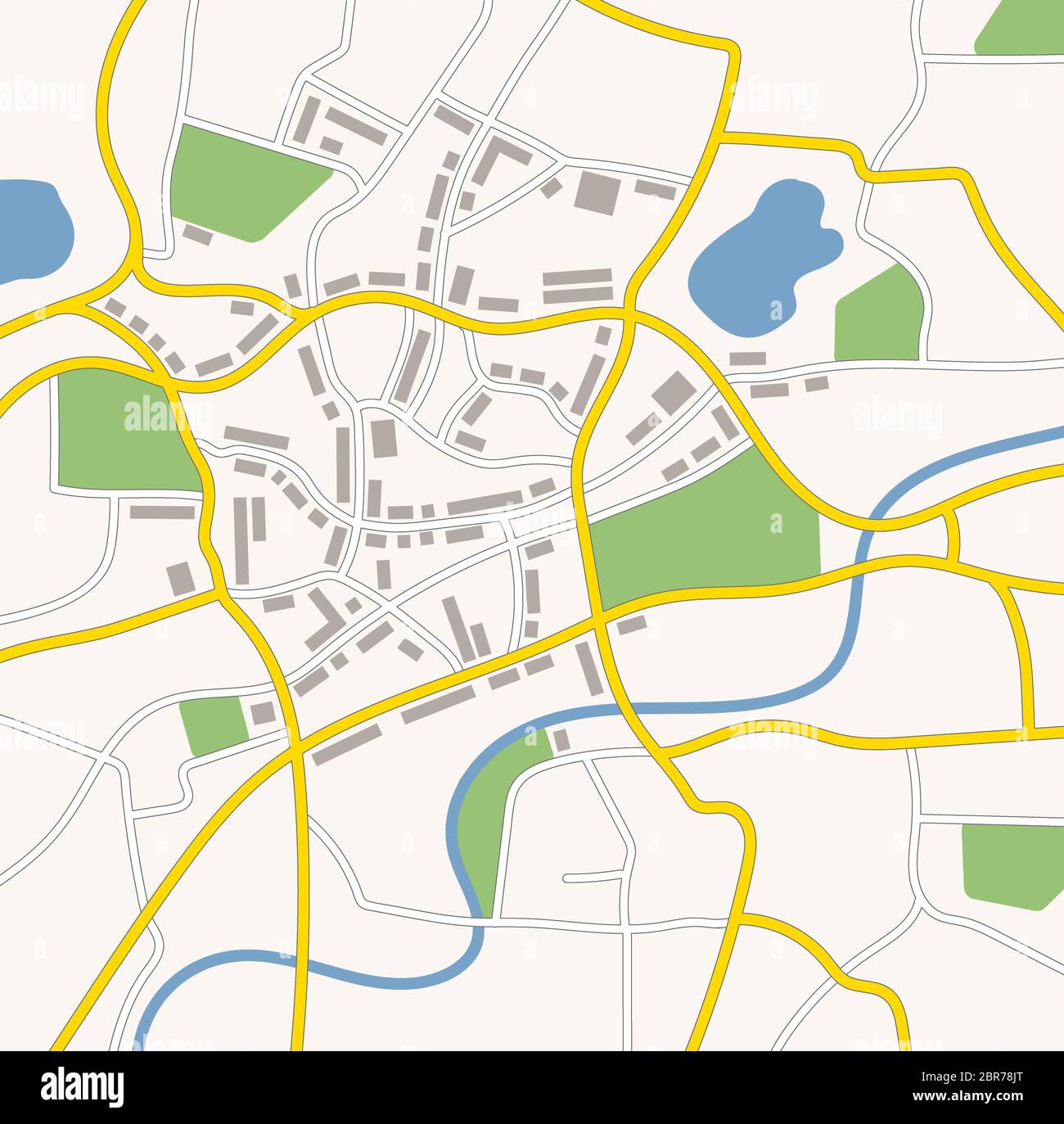 A generic city map illustration Stock Photo - Alamy