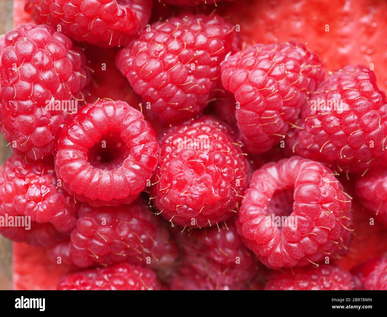 red Raspberry (Rubus Idaeus) fruit vegetarian food background Stock ...